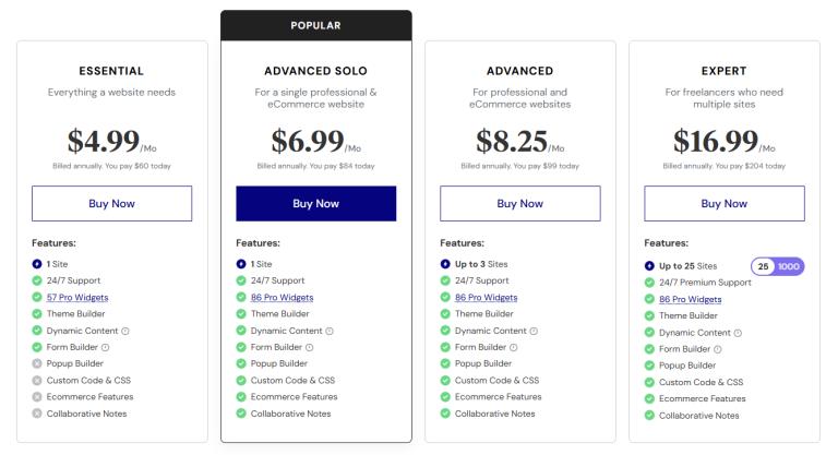Elementor Pricing Plans (2025): Detailed Cost Breakdown